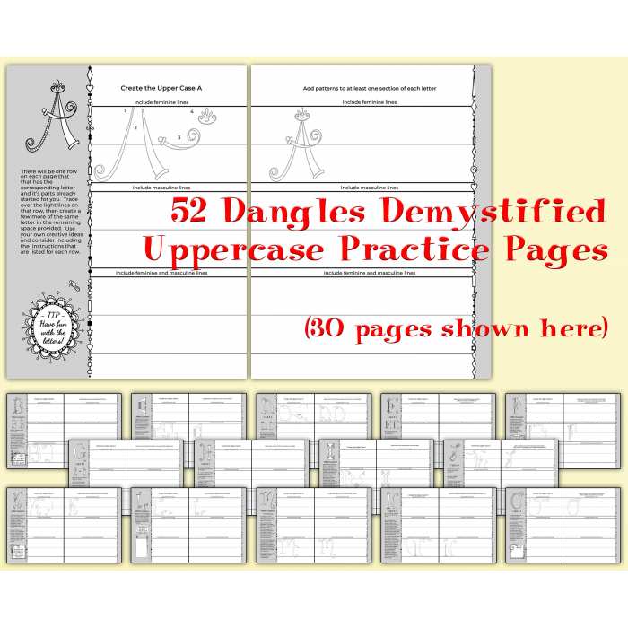 120+ Practice Sheets Bundle - Dangles Demystified EARLY RELEASE Upper ...